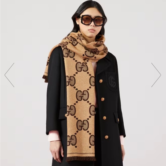 Gucci | Accessories | Gucci Gg Wool Jacquard Scarf | Poshmark